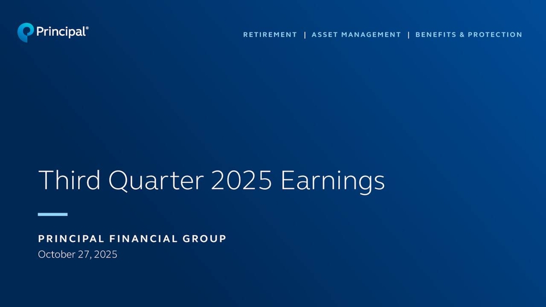 Principal Financial Group, Inc. 2025 Q3 - Results - Earnings Call ...