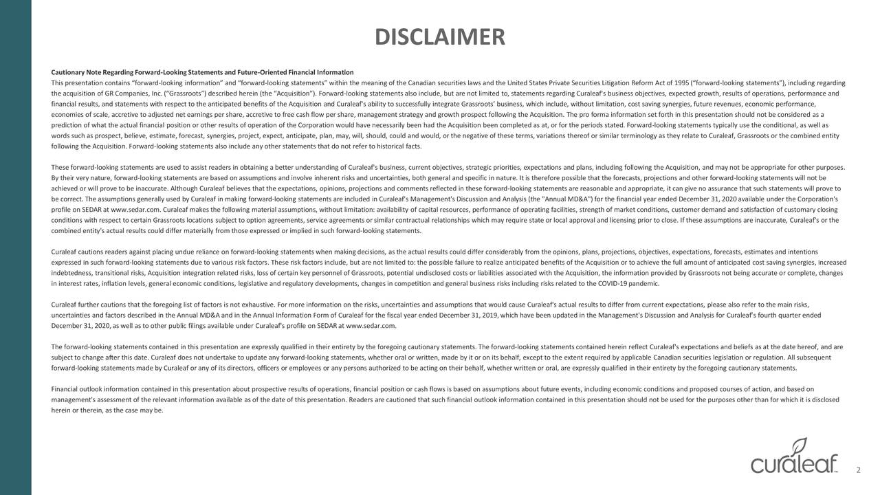 Curaleaf Holdings (CURLF) Investor Presentation - Slideshow (OTCMKTS ...