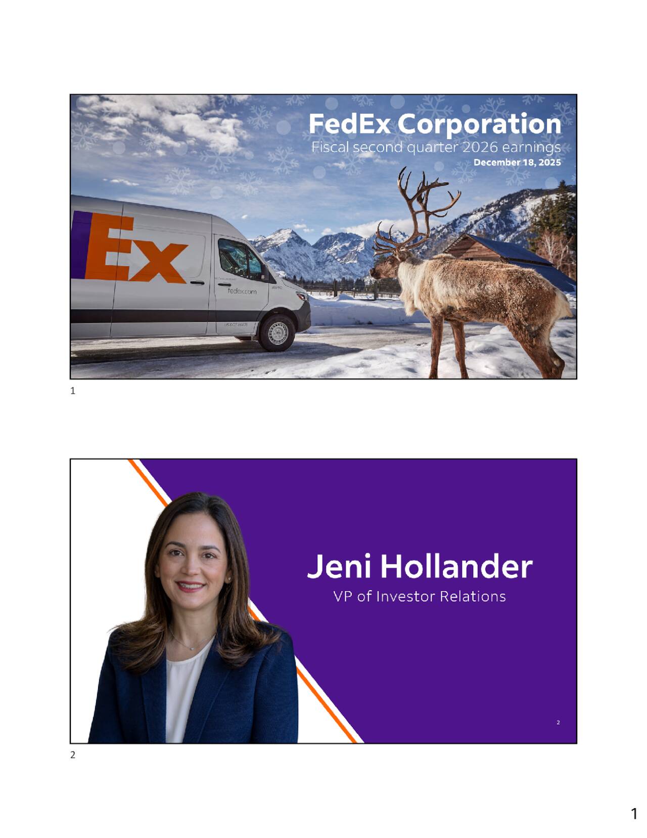 FedEx Corporation 2026 Q2 - Results - Earnings Call Presentation (NYSE ...