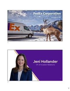 FedEx Corporation 2026 Q2 - Results - Earnings Call Presentation (NYSE ...