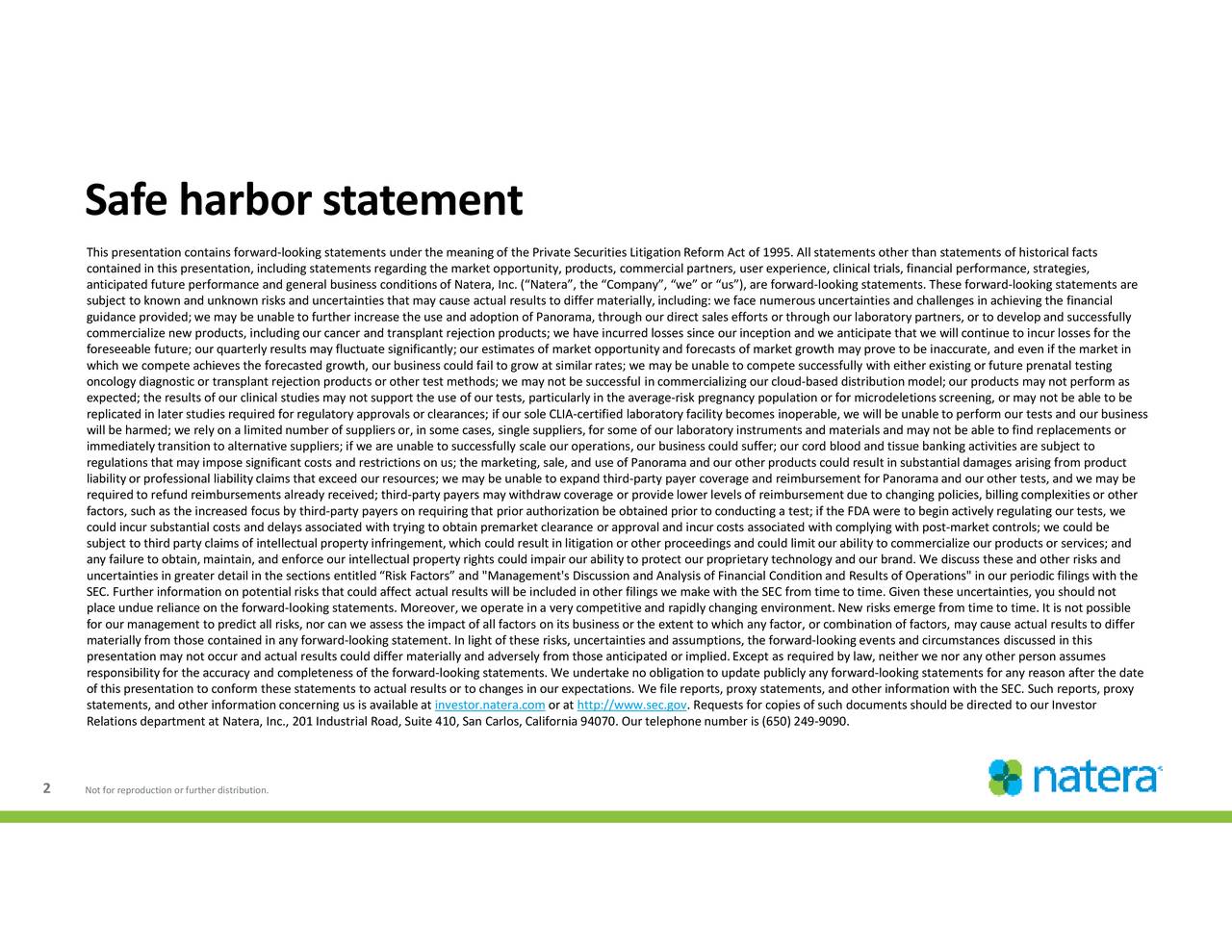 Natera, Inc. 2019 Q3 - Results - Earnings Call Presentation (NASDAQ ...