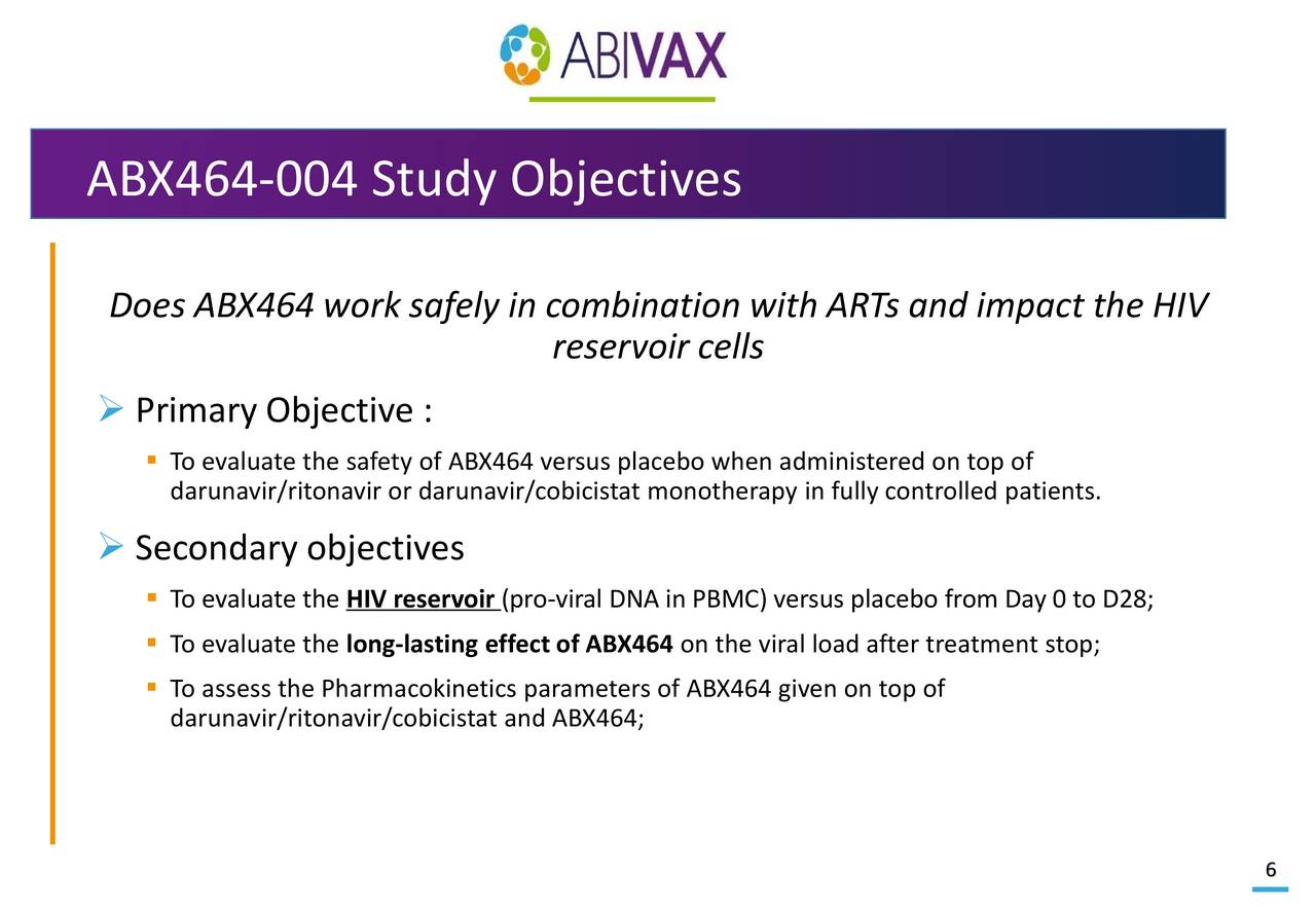 Abivax (AAVXF) Presents HIV Clinical Trial Data ABX464 - Slideshow ...