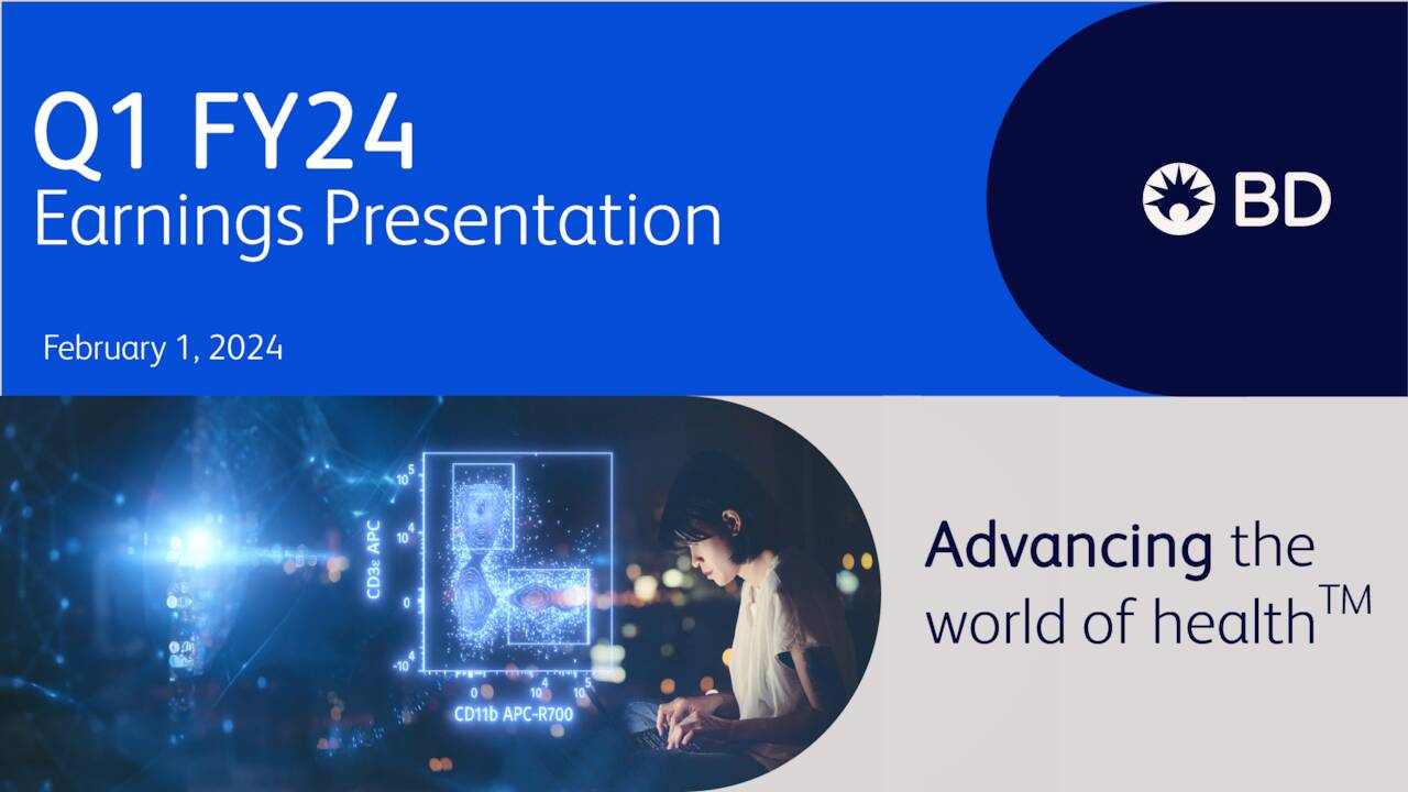 Becton, Dickinson and Company 2024 Q1 - Results - Earnings Call Presentation (NYSE:BDX ...