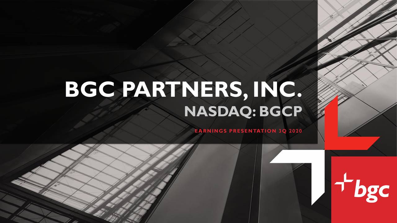 BGC Partners, Inc. 2020 Q3 - Results - Earnings Call Presentation ...
