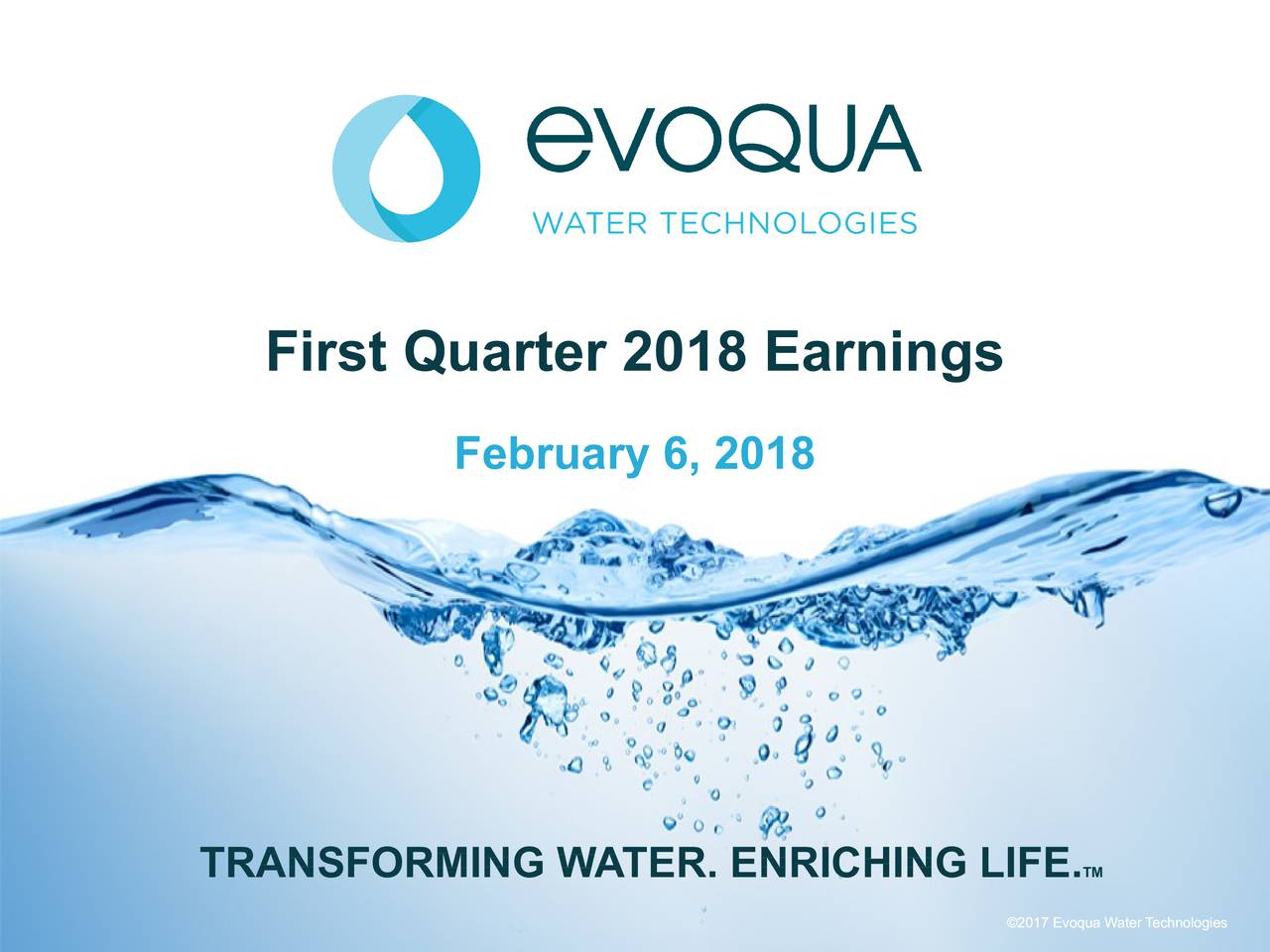 Evoqua Water Technologies Corp. 2018 Q1 - Results - Earnings Call Slides (NYSE:XYL) | Seeking Alpha