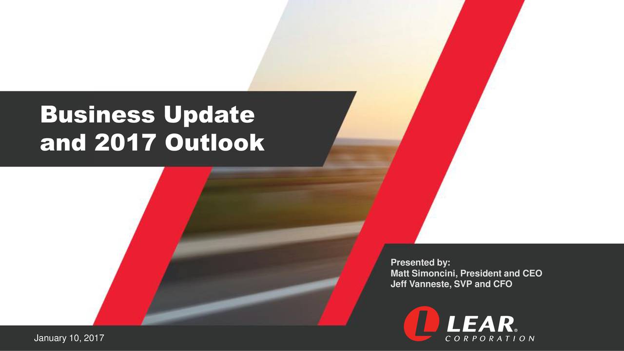 Lear Corporation (LEA) Investor Presentation - Slideshow (NYSE:LEA ...