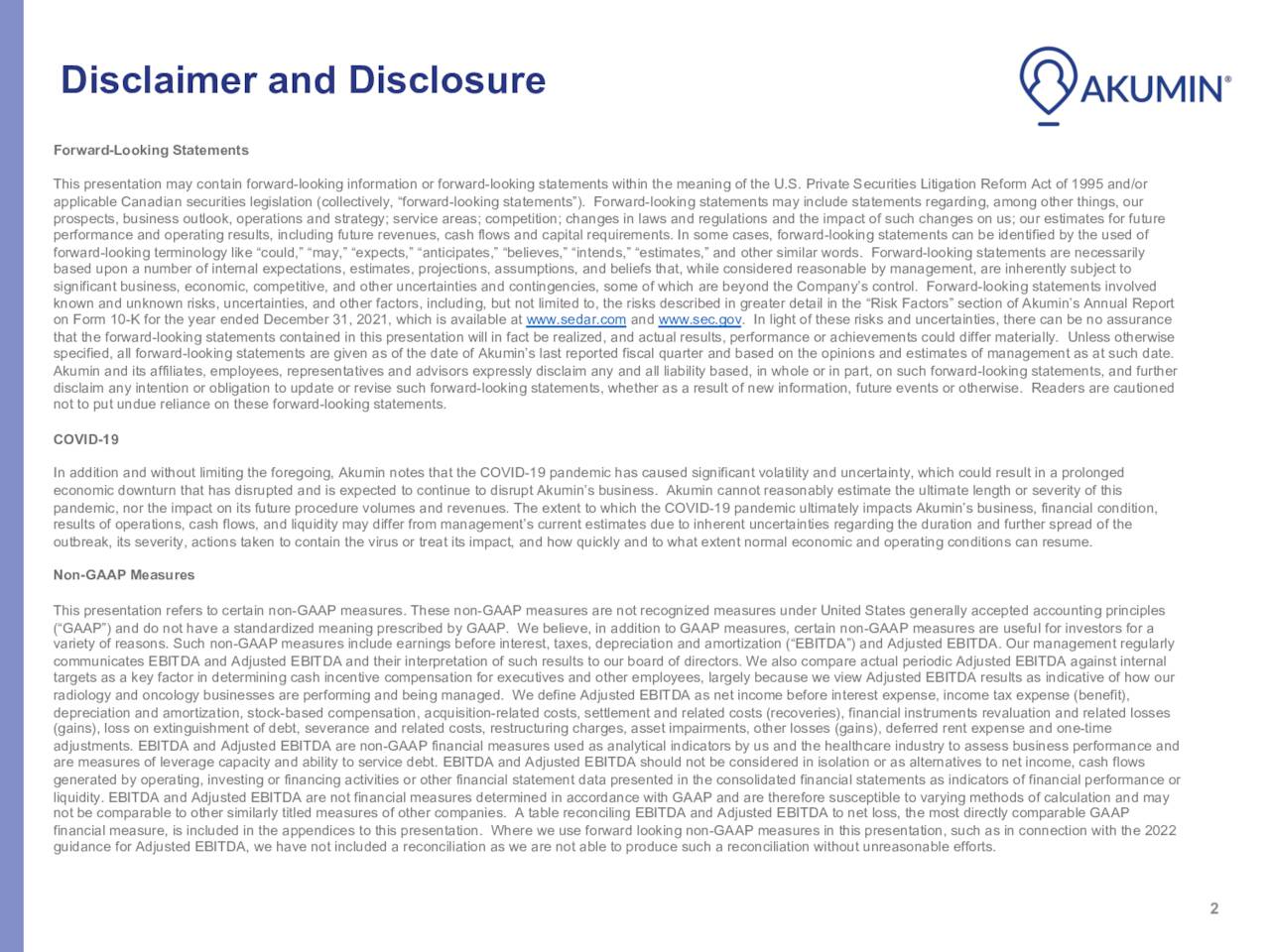 Akumin, Inc. 2021 Q4 - Results - Earnings Call Presentation (OTCMKTS ...