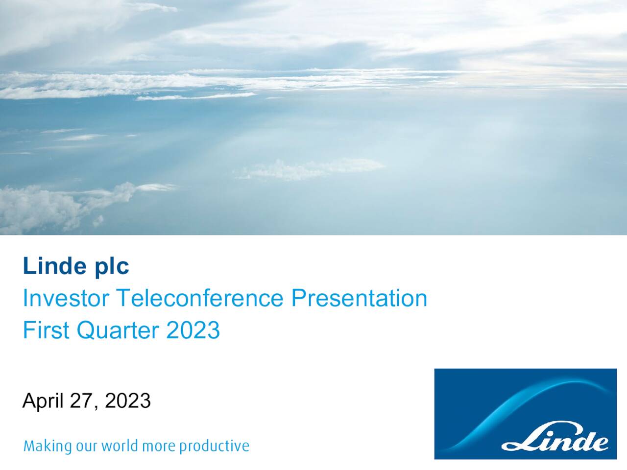 Linde plc 2023 Q1 - Results - Earnings Call Presentation (NASDAQ:LIN) | Seeking Alpha