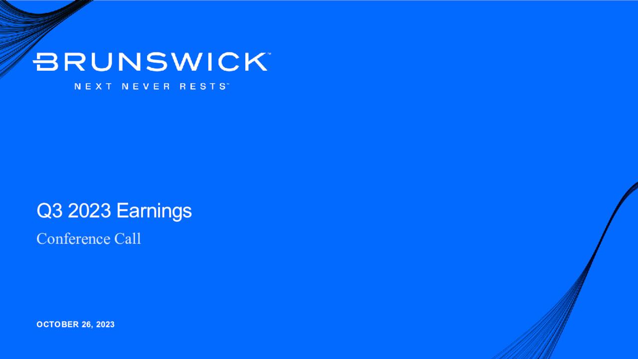 Brunswick Corporation 2023 Q3 - Results - Earnings Call Presentation (NYSE:BC) | Seeking Alpha