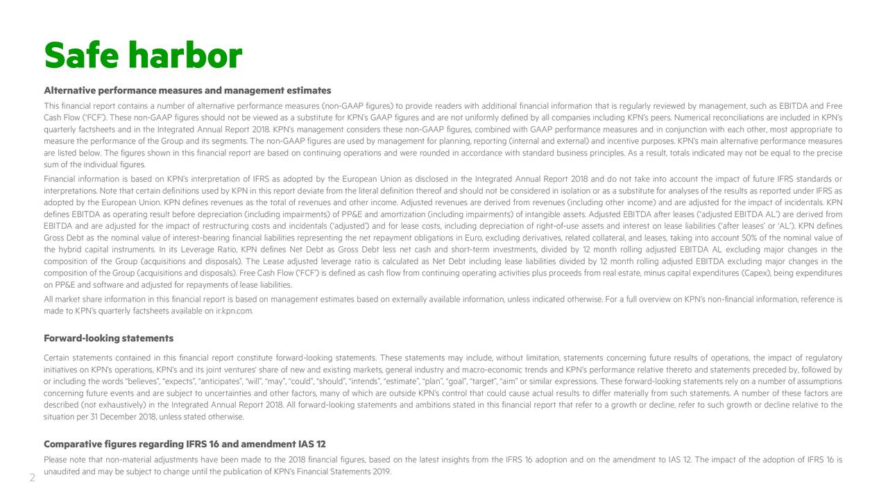 Koninklijke KPN N.V. 2019 Q2 - Results - Earnings Call Slides (OTCMKTS ... Koninklijke KPN N.V. 2019 Q2 - Results - Earnings Call Slides (OTCMKTS ...