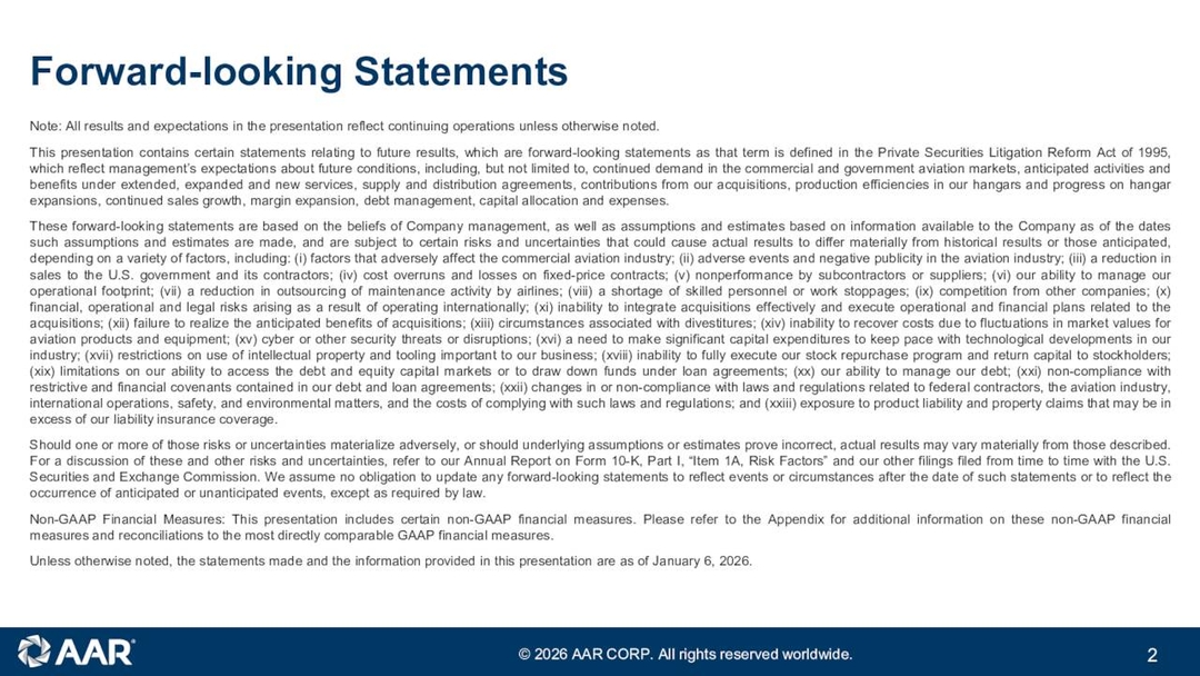 AAR Corp. 2026 Q2 - Results - Earnings Call Presentation (NYSE:AIR ...