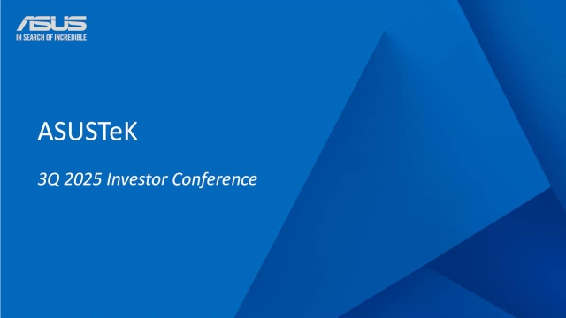 ASUSTeK Computer Inc. 2025 Q3 - Results - Earnings Call Presentation ...