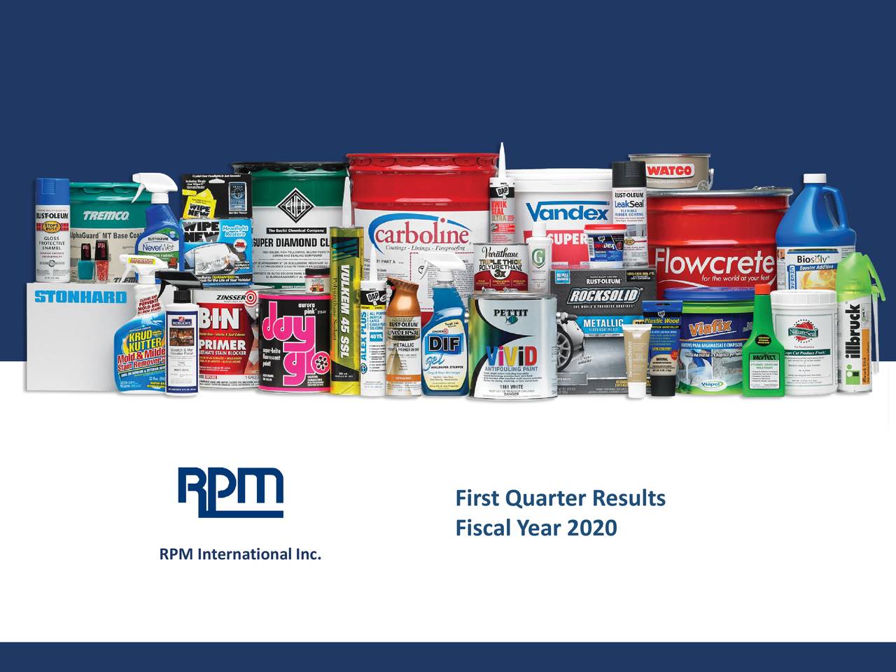 RPM International Inc. 2020 Q1 - Results - Earnings Call Slides (NYSE:RPM) | Seeking Alpha