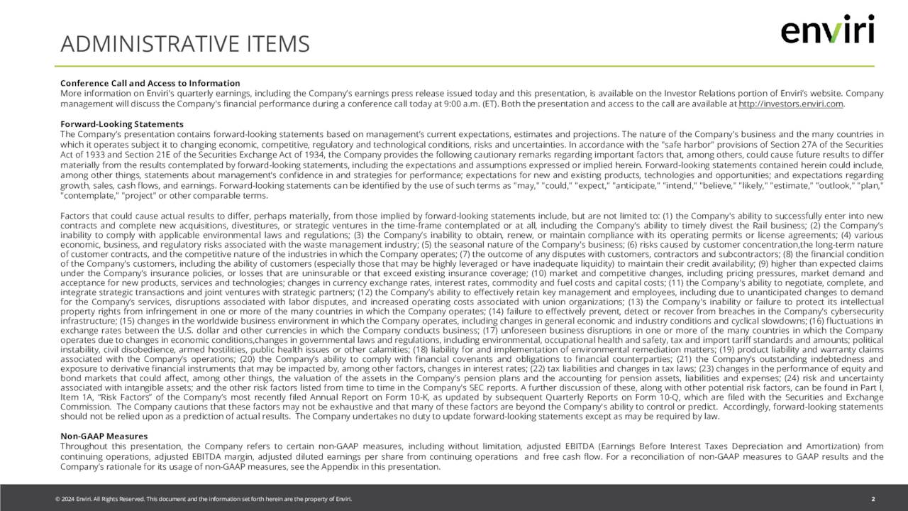 Enviri Corporation 2023 Q4 - Results - Earnings Call Presentation (NYSE:NVRI) | Seeking Alpha