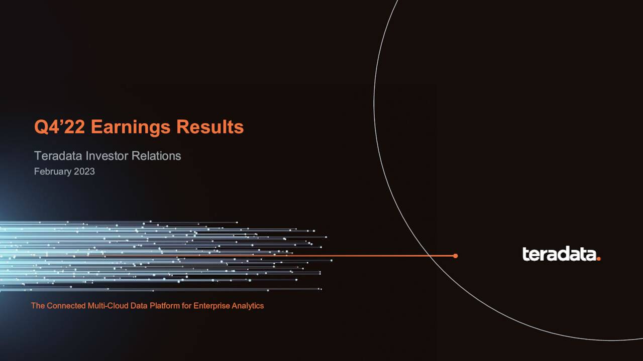 Teradata Corporation 2022 Q4 - Results - Earnings Call Presentation (NYSE:TDC) | Seeking Alpha