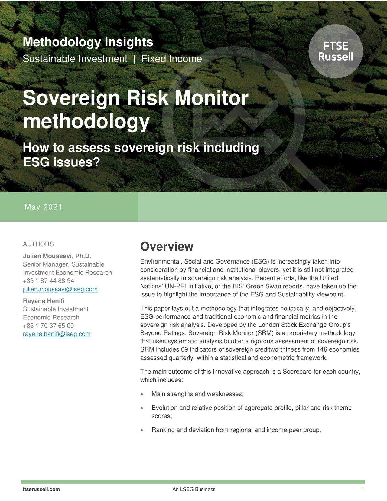 Sovereign Risk Monitor methodology - How to assess sovereign risk ...