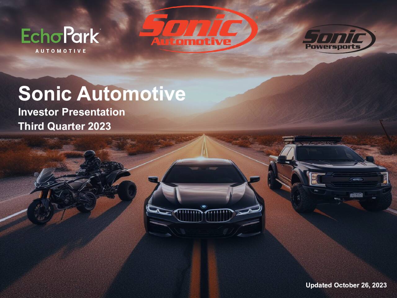 Sonic Automotive, Inc. 2023 Q3 - Results - Earnings Call Presentation ...