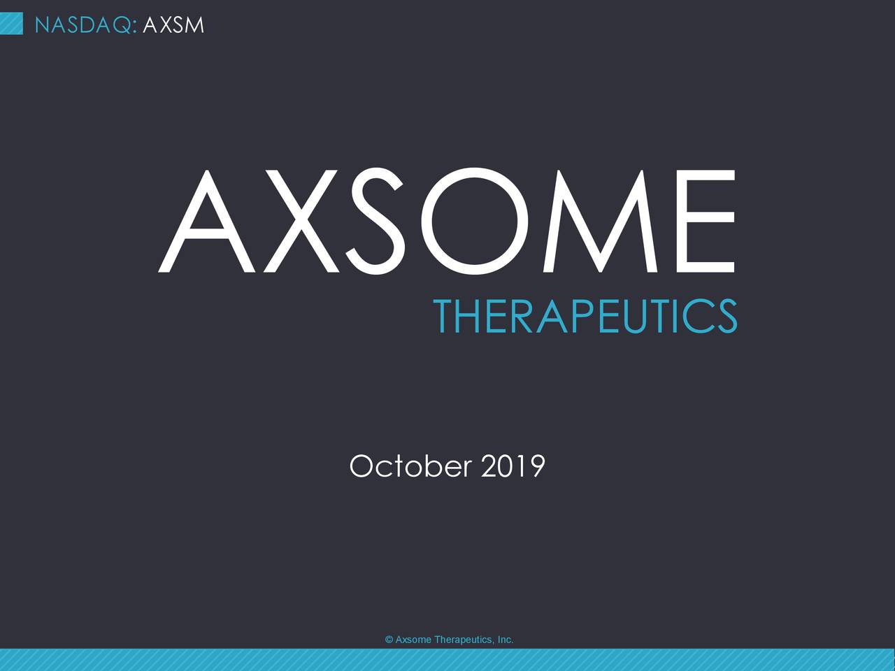 Axsome Therapeutics (AXSM) Investor Presentation - Slideshow (NASDAQ ...