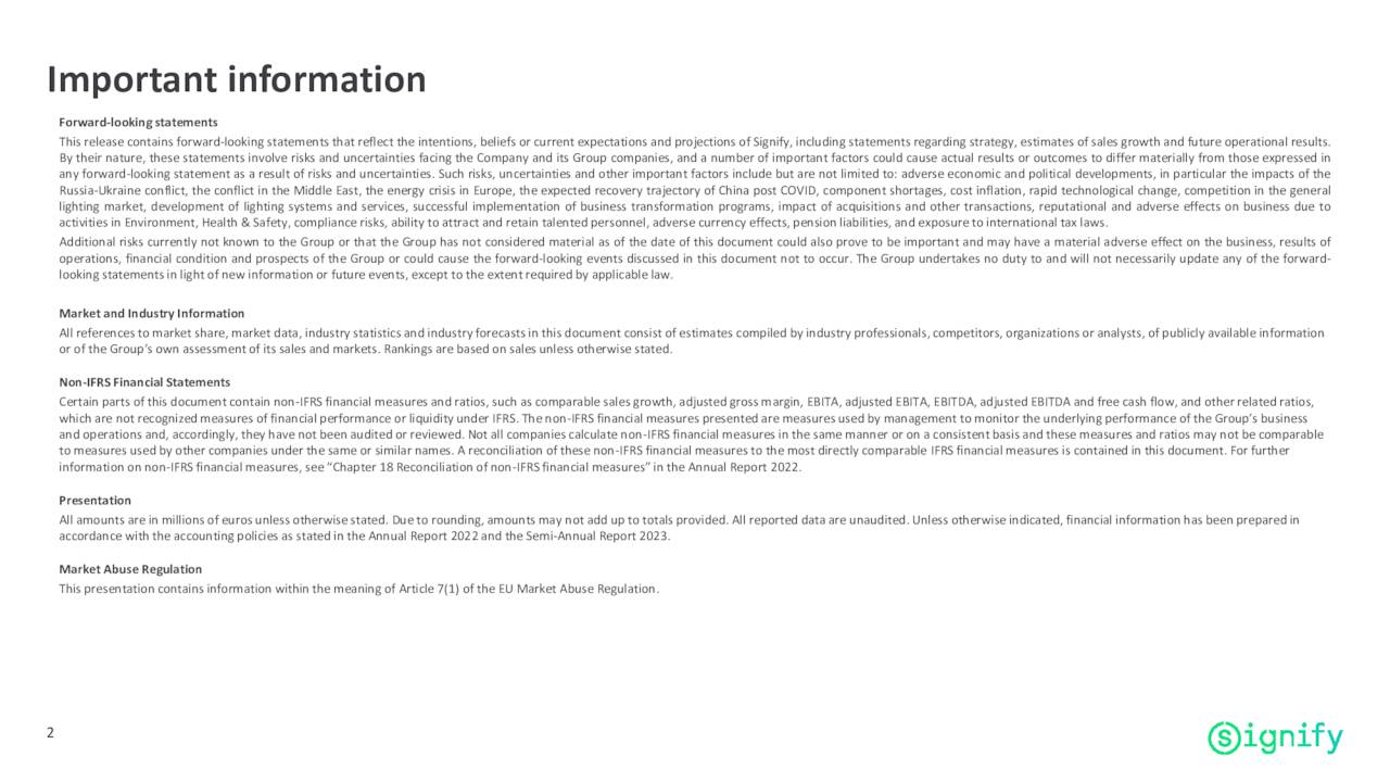 Signify N.V. 2023 Q3 - Results - Earnings Call Presentation (OTCMKTS ...