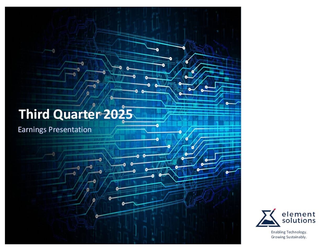 Element Solutions Inc 2025 Q3 - Results - Earnings Call Presentation ...