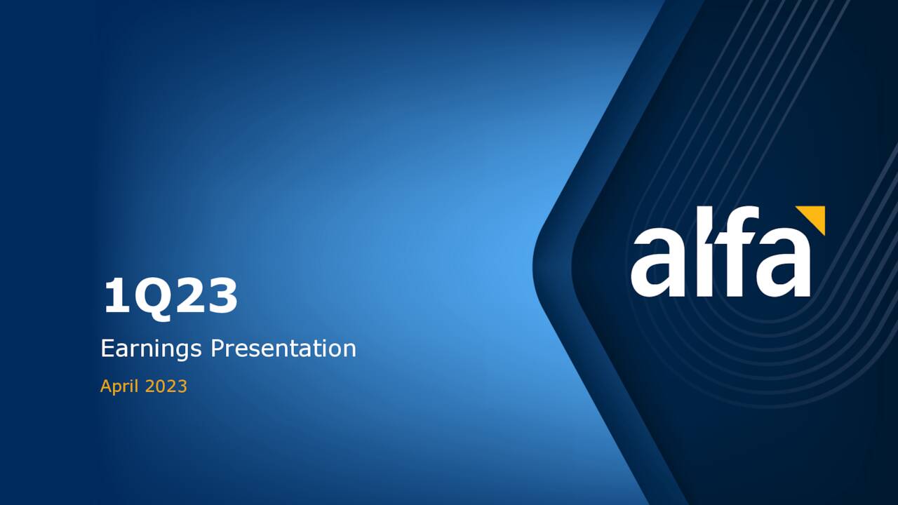 Alfa S.A.B. de C.V. 2023 Q1 - Results - Earnings Call Presentation (OTCMKTS:ALFFF) | Seeking Alpha