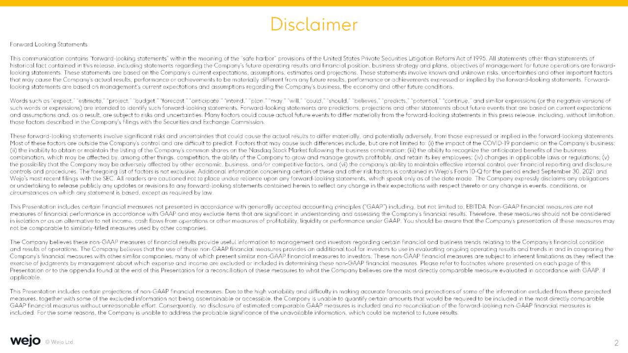 Wejo Group (WEJO) Investor Presentation - Slideshow (OTCMKTS:WEJOF) | Seeking Alpha