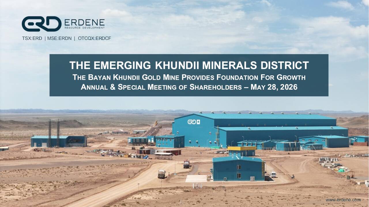 Erdene Resource Development Corporation (ERD:CA) Shareholder/Analyst ...