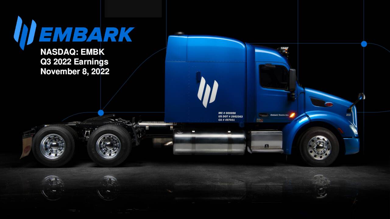 Embark Technology, Inc. 2022 Q3 - Results - Earnings Call Presentation ...