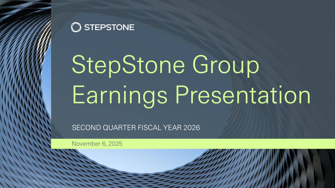 StepStone Group Inc. 2026 Q2 - Results - Earnings Call Presentation ...