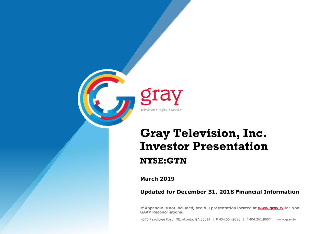 Gray Television (GTN) Presents At Deutsche Bank 27th Annual Media ...
