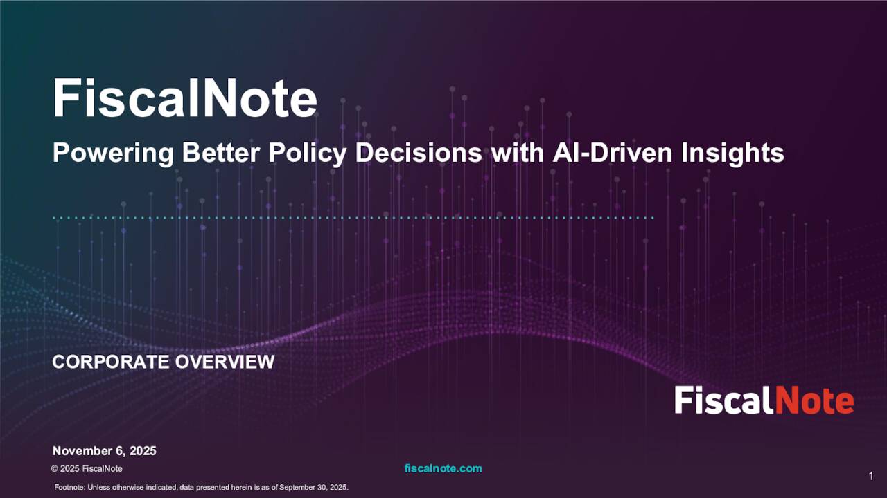 FiscalNote Holdings, Inc. 2025 Q3 - Results - Earnings Call ...