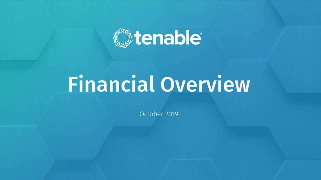 Tenable (TENB) Investor Presentation - Slideshow - Tenable Holdings, Inc. (NASDAQ:TENB ...