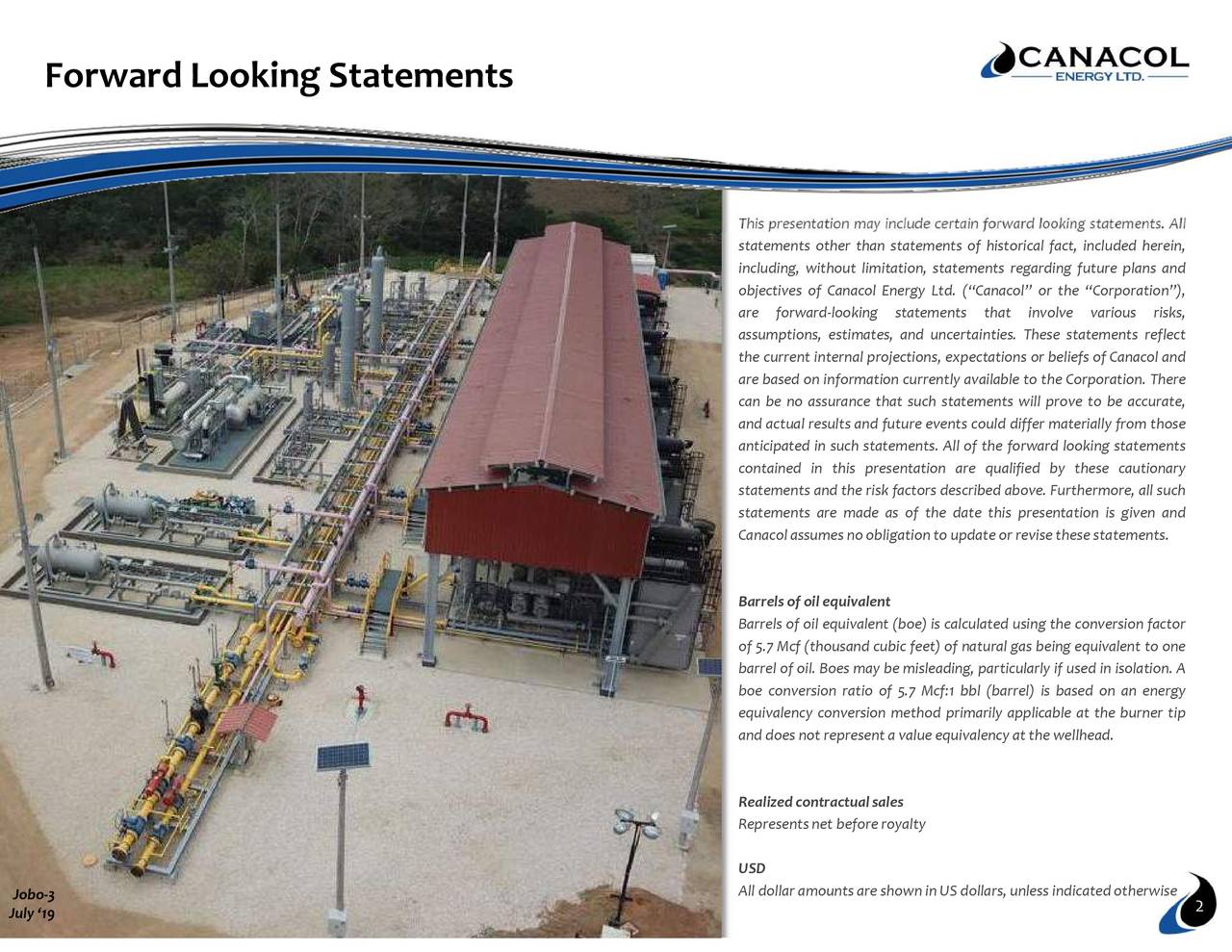 Canacol Energy Ltd 2019 Q3 - Results - Earnings Call Presentation ...