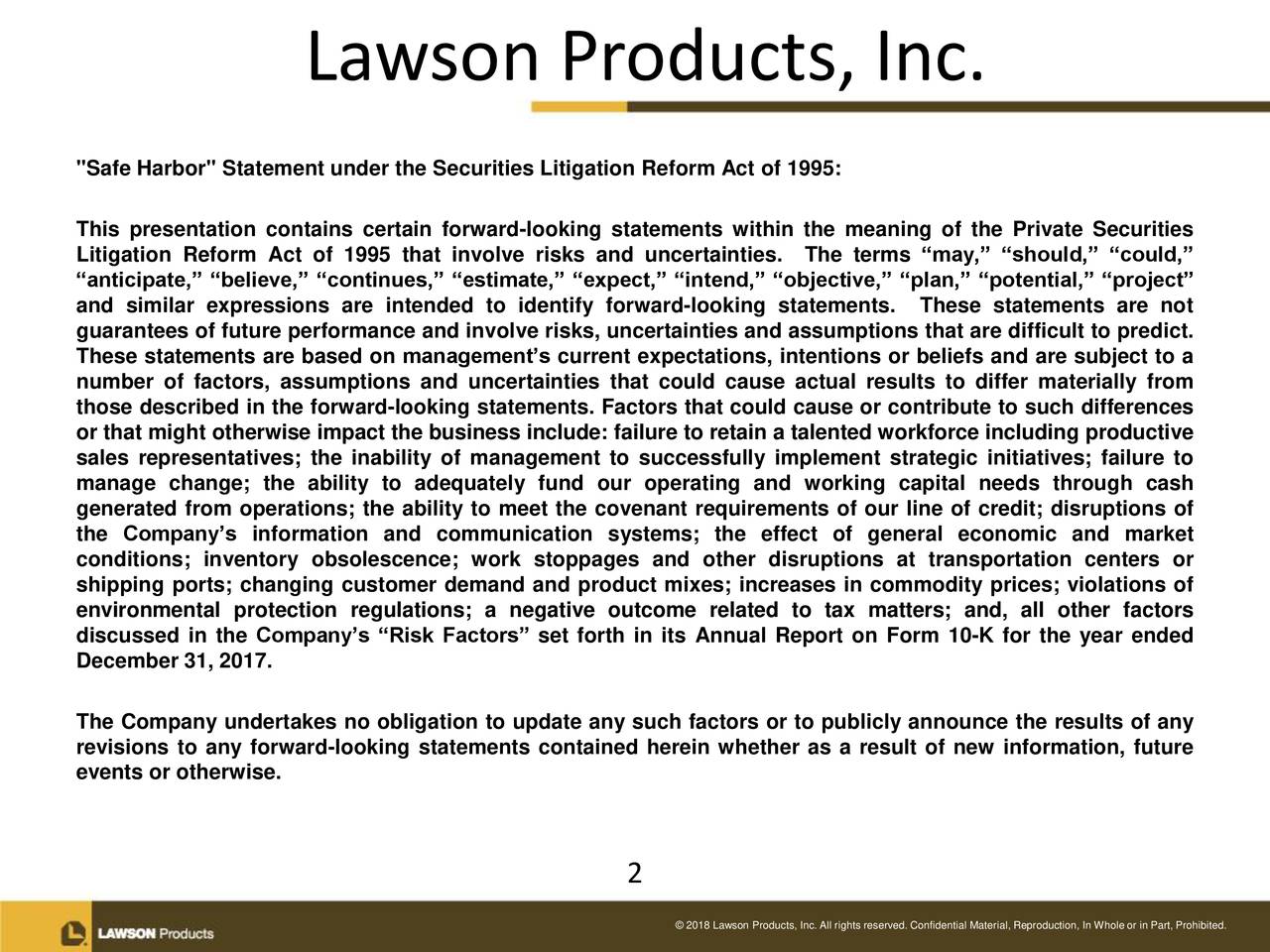 Lawson Products (LAWS) Presents At Jefferies 14th Annual Industrials ...