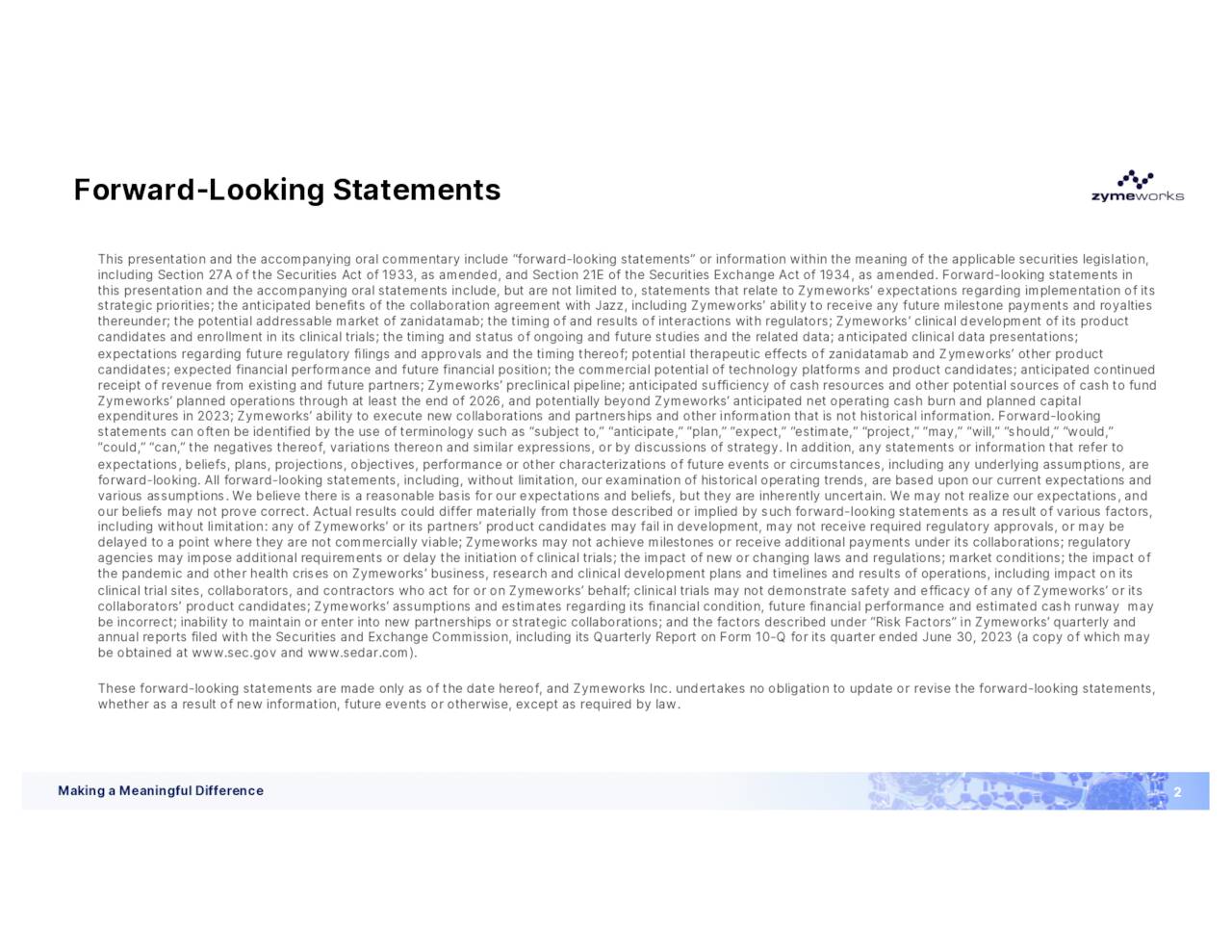 Zymeworks Inc. 2023 Q2 - Results - Earnings Call Presentation (NASDAQ ...