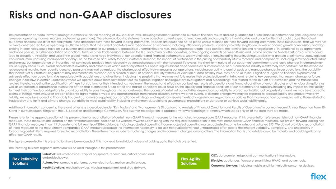 Flex Ltd. 2026 Q2 - Results - Earnings Call Presentation (NASDAQ:FLEX ...